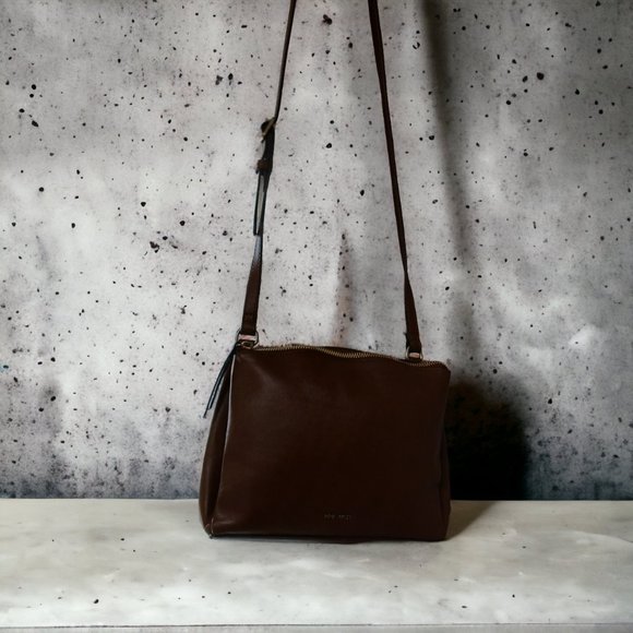 Nine West | Bags | Nine West Tan Vegan Leather Crossbody Bag | Poshmark
